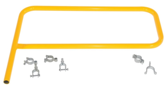 Steel Pipe Safety Railing Gate-P Shaped 48 In. x 36 In.