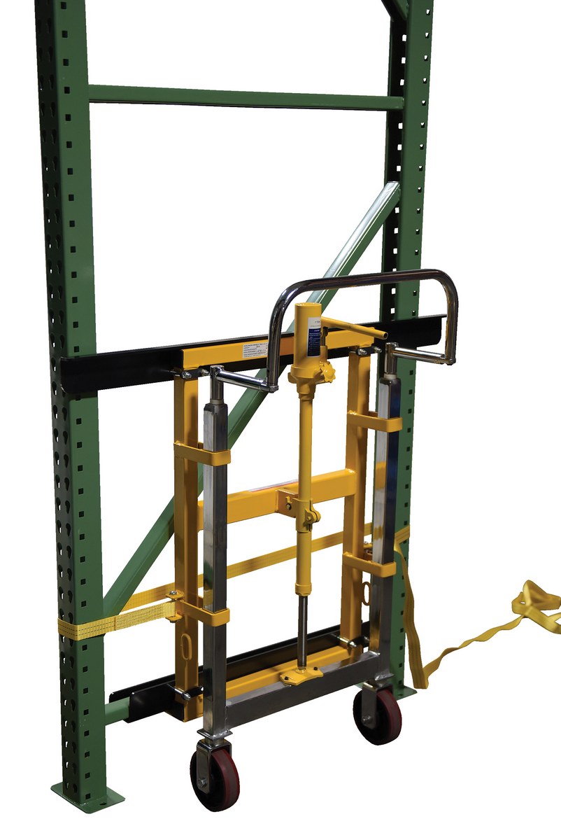 Steel Pallet Rack Lifting Dolly 10 In. x 46 In. x 49-1/4 In. 750 Lb ...