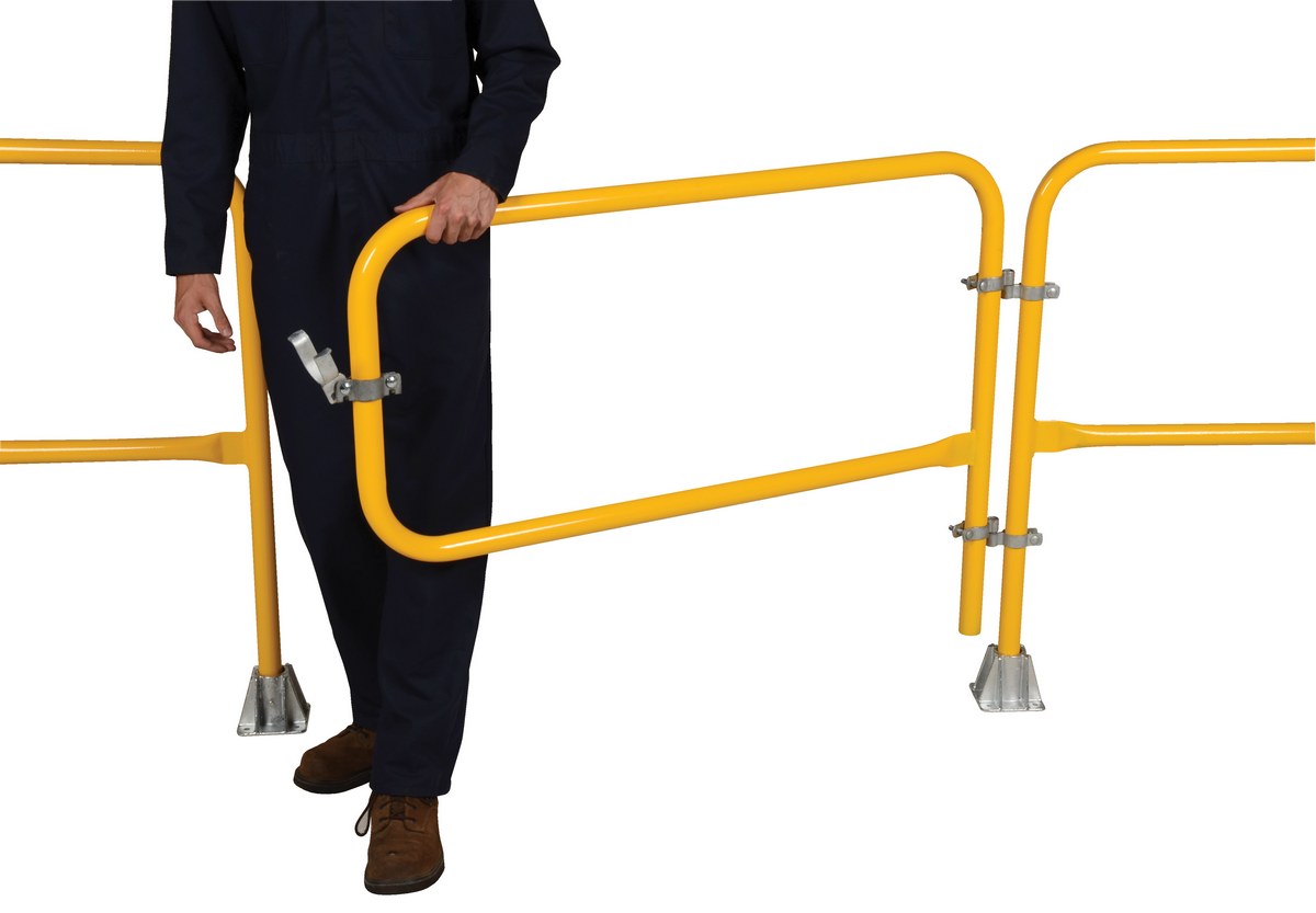 Steel Pipe Safety Railing Gate-P Shaped 48 In. x 36 In.